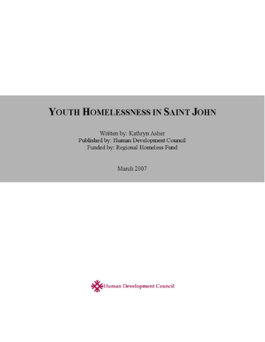 Youth Homelessness Report Human Development Council