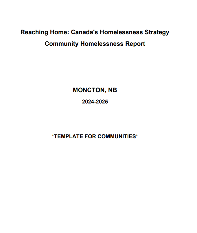 Moncton's 2024/25 Community Homelessness Report - Human Development Council